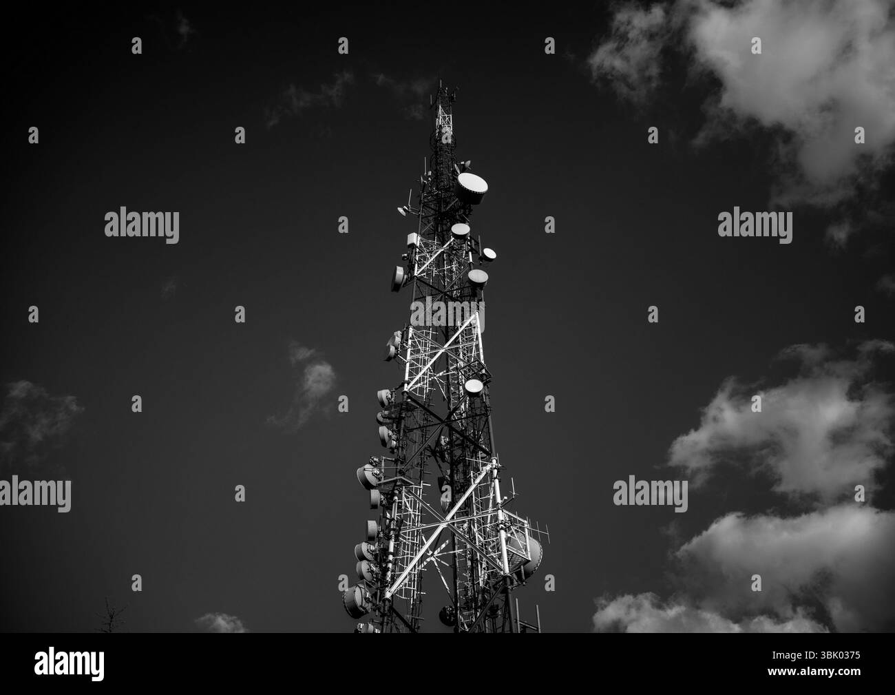 Large telecommunication tower against sky hi-res stock photography and ...