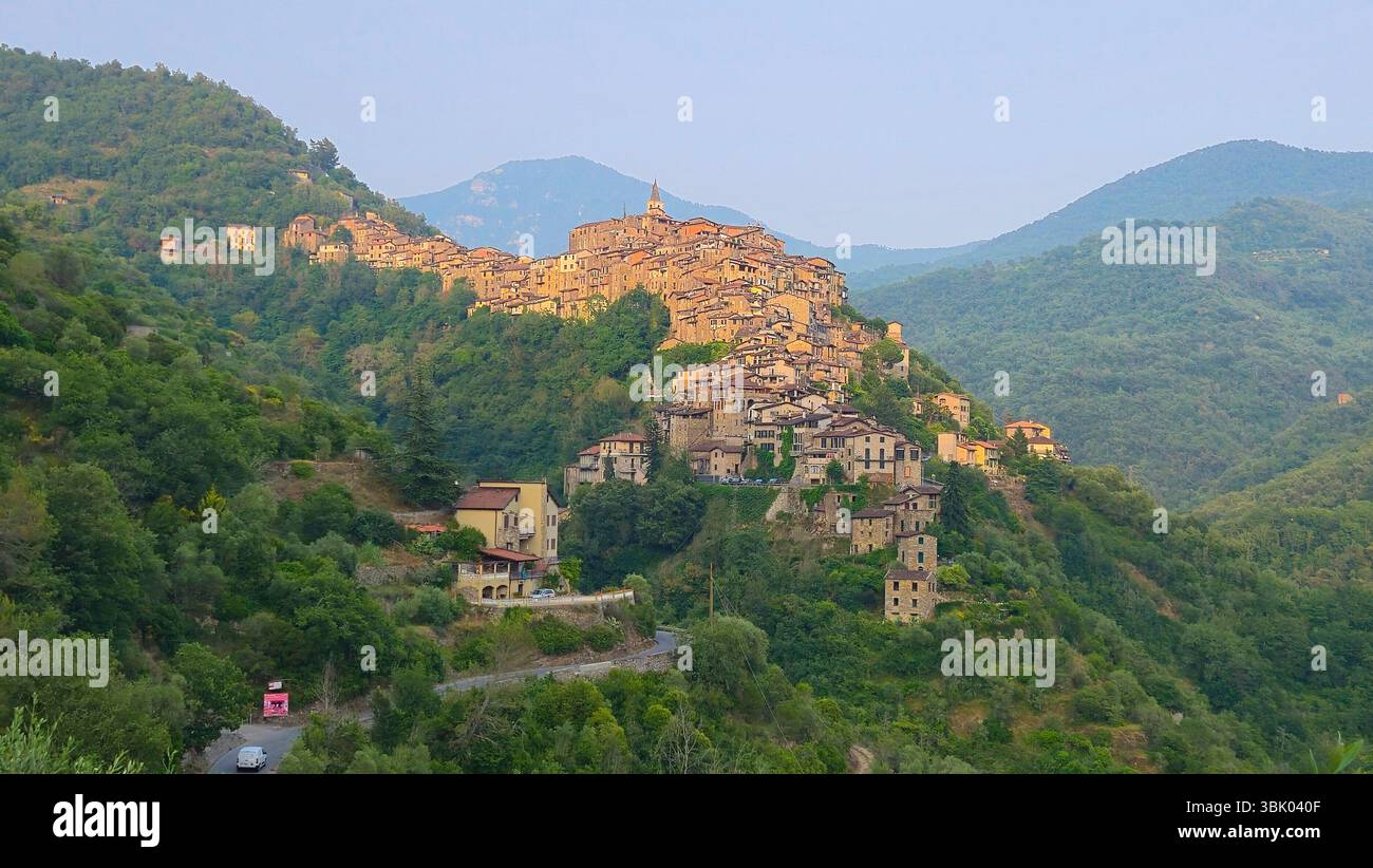 Apricale, Italy - June 17, 2025: Summer Vacation Atmosphere in ligurian ...