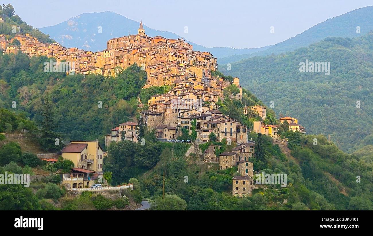 Apricale, Italy - June 17, 2025: Summer Vacation Atmosphere in ligurian ...