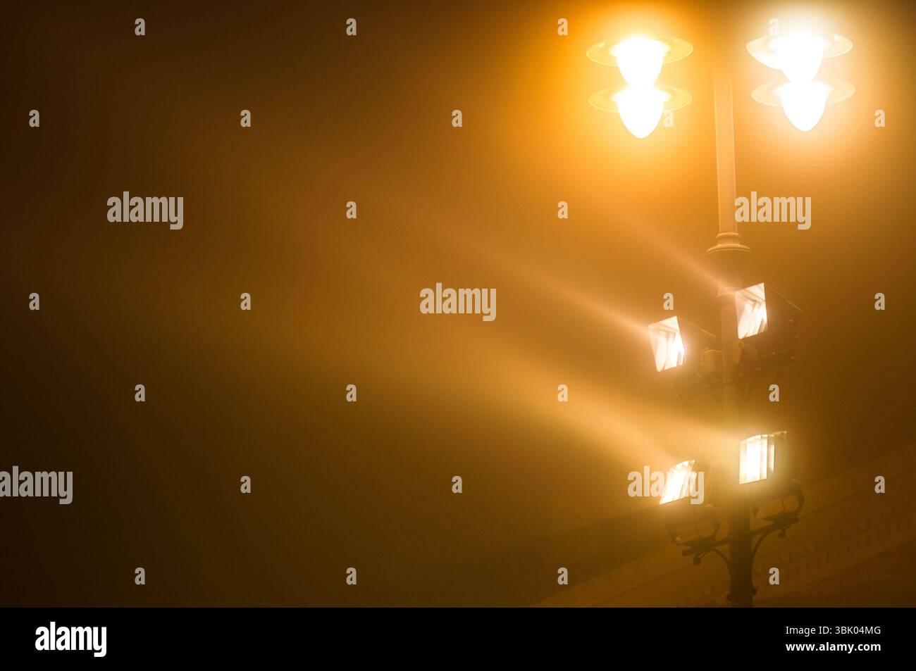 Industrial reflectors outdoors at night Stock Photo - Alamy