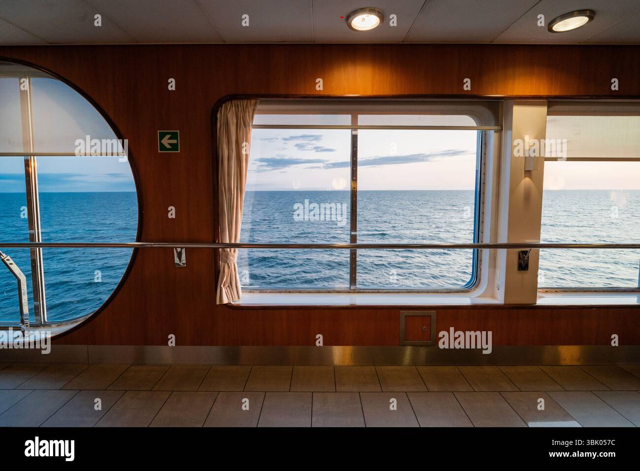 Stockholm Sweden, July 9, 2025, windows overlooking the sea on the deck ...