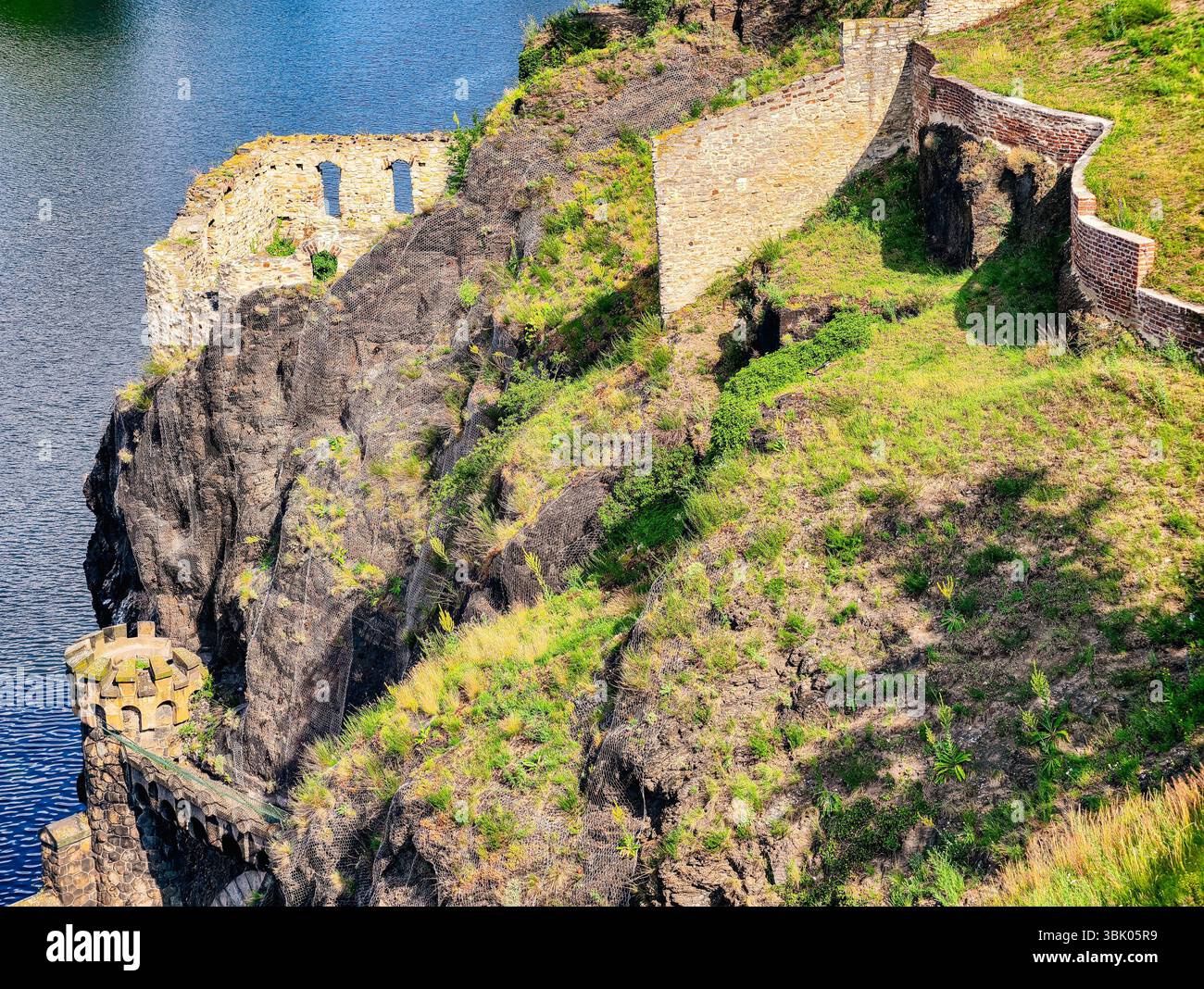 Majestic Ruins of an Ancient Fortress Perched on a Rugged Cliff ...