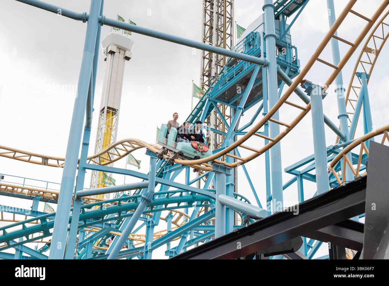 Sweden Stockholm - June 7, 2025, Grona Lund Amusement Park in the city ...