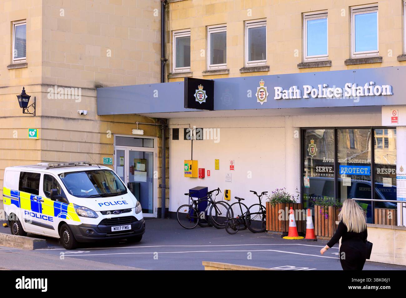 Bath Police Station, Manvers Street, Bath June 2025. Summer Stock Photo ...