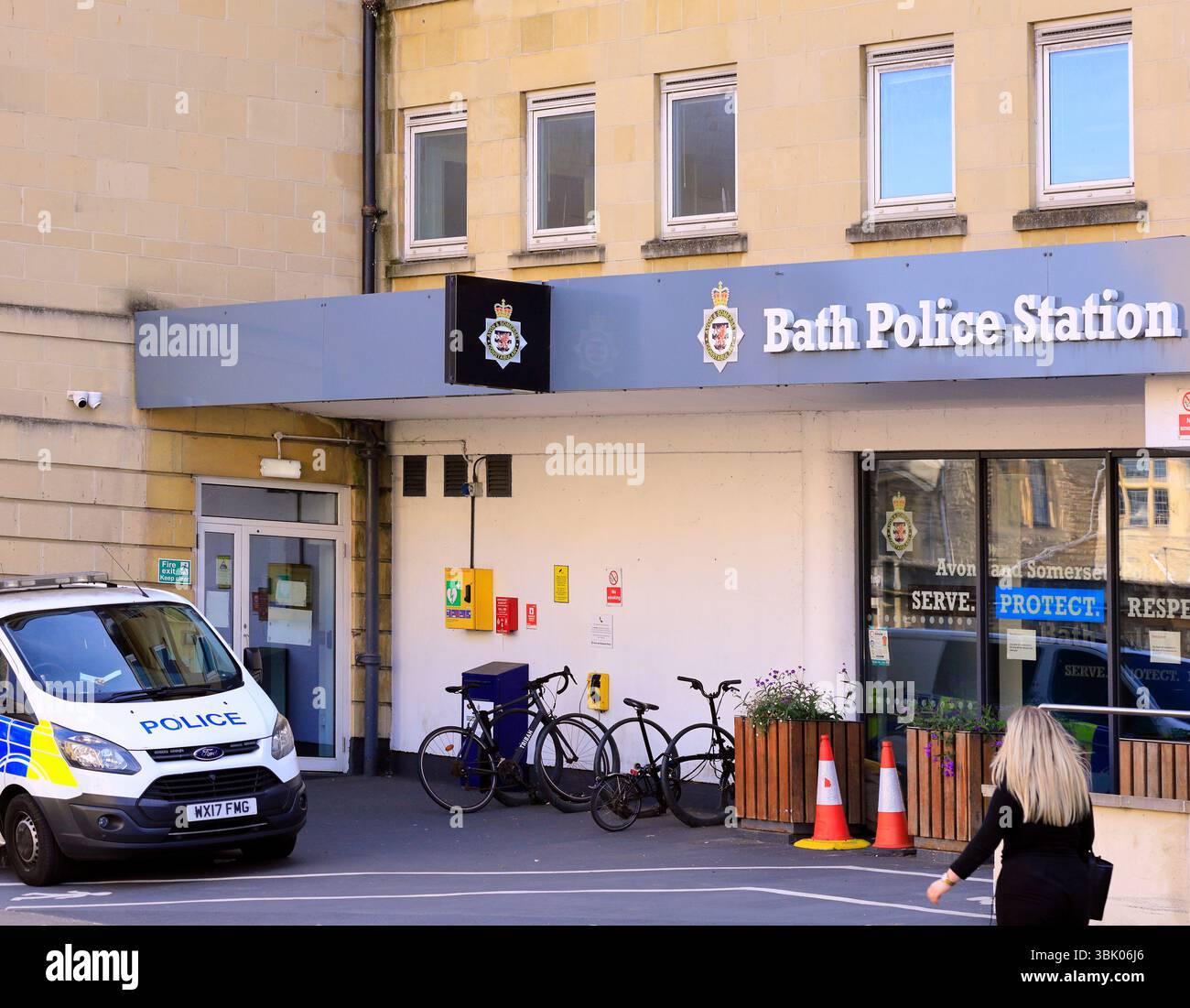 Bath Police Station, Manvers Street, Bath June 2025. Summer Stock Photo ...