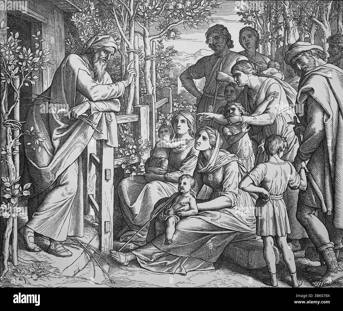 Old Testament. The ways of Wisdom. Bringing up children. Illustration ...