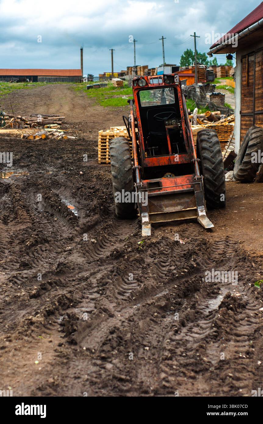 Tractor wheel track in hi-res stock photography and images - Alamy