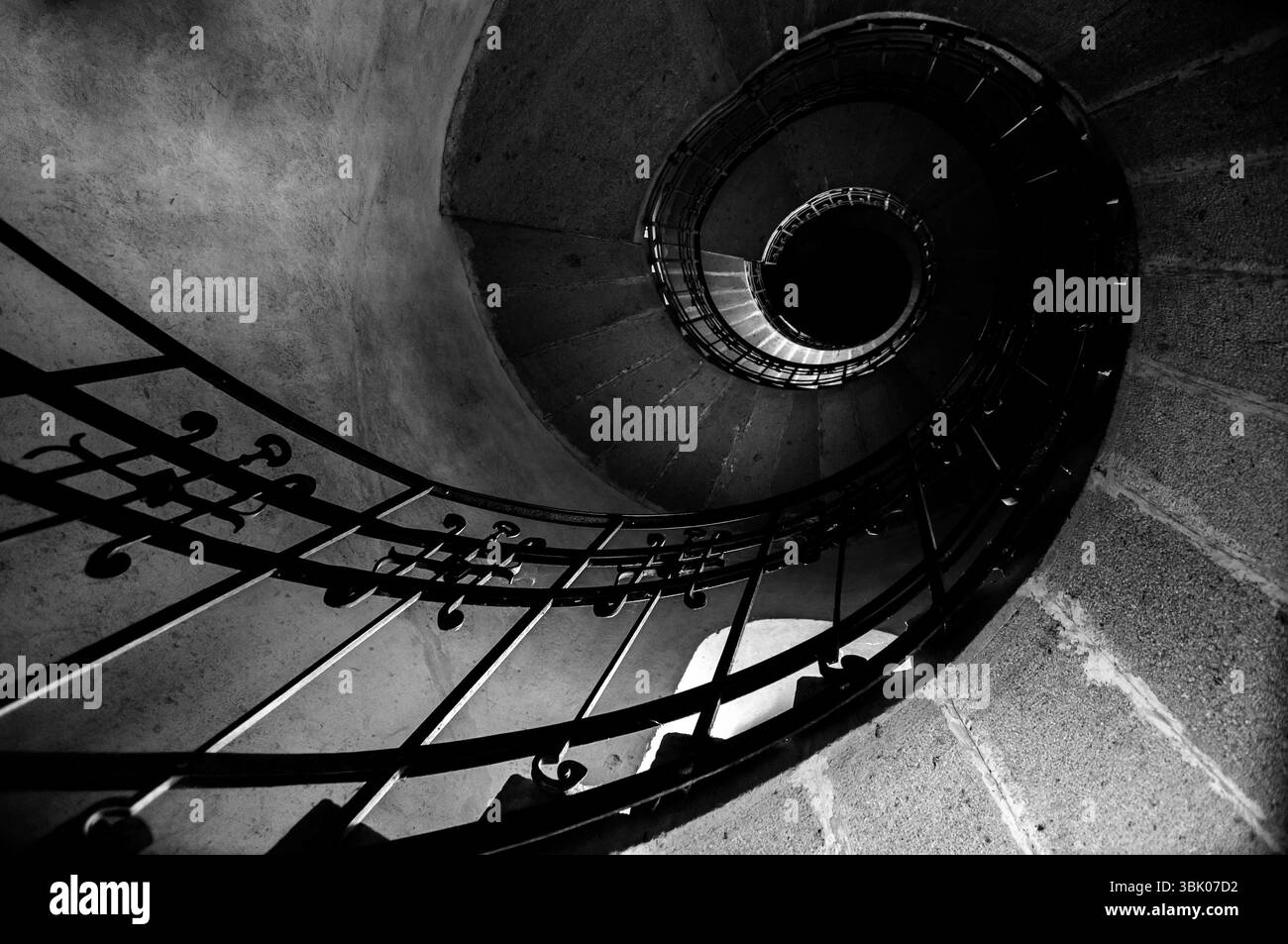 Concrete stairs abstract background Black and White Stock Photos ...