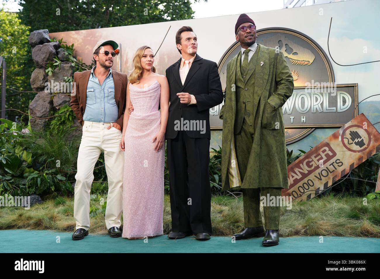 Jonathan Bailey, from left, Scarlett Johansson, Rupert Friend, and ...