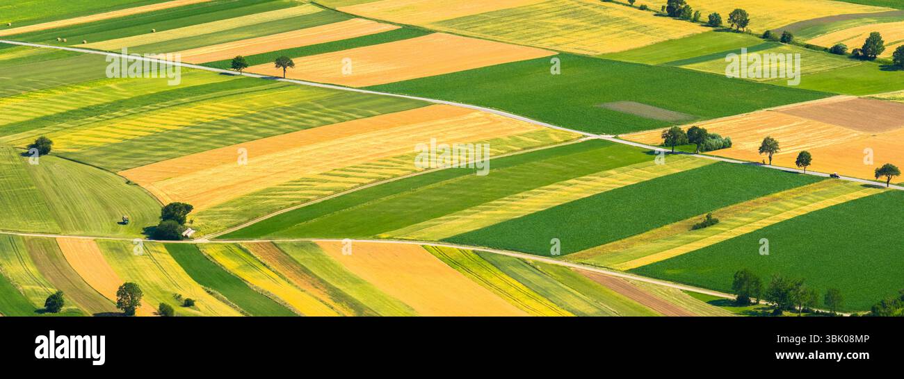 Aerial panorama yellow fields hi-res stock photography and images - Alamy