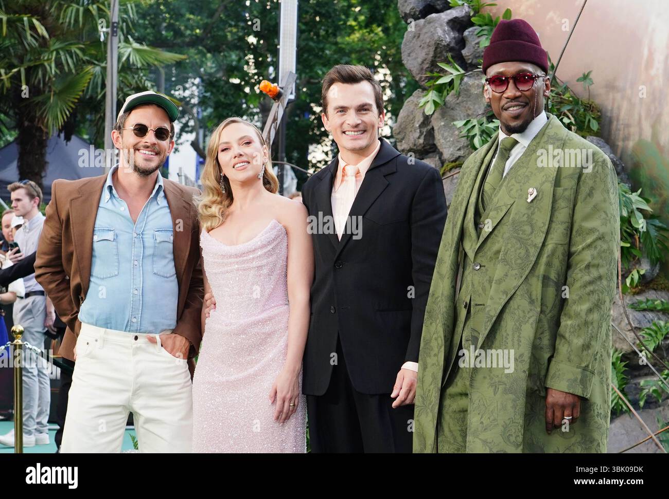 (left to right) Jonathan Bailey, Scarlett Johansson, Rupert Friend and ...
