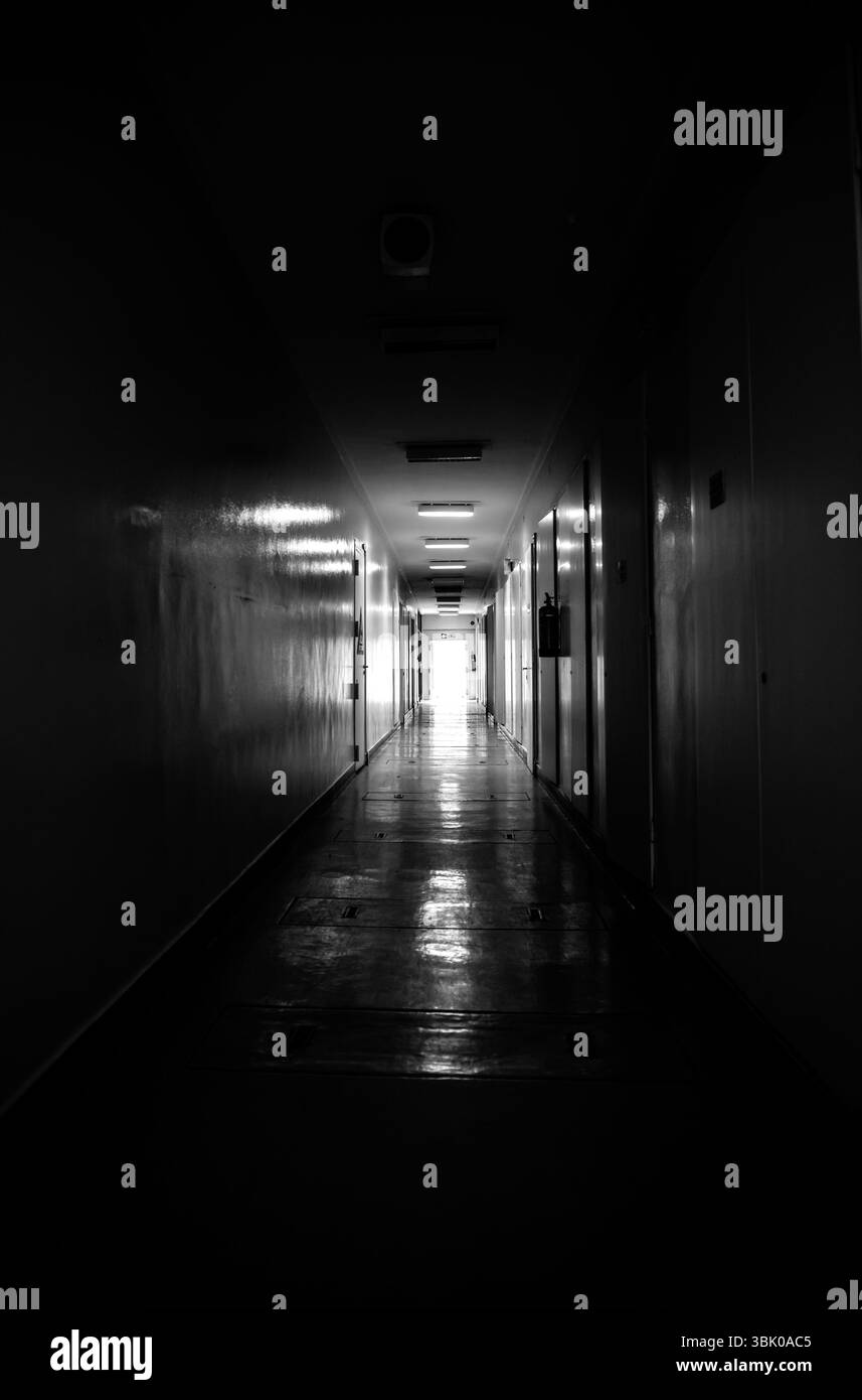 Light through window at corridor angle shot Stock Photo - Alamy