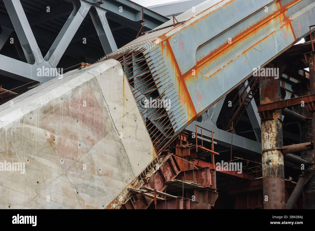 Old bridge with unfinished pillars Stock Photo - Alamy