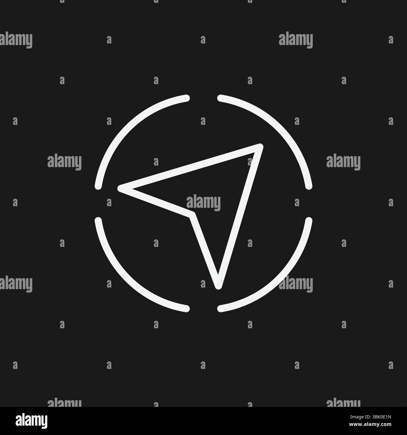 Neon arrow pointer glowing Black and White Stock Photos & Images - Alamy