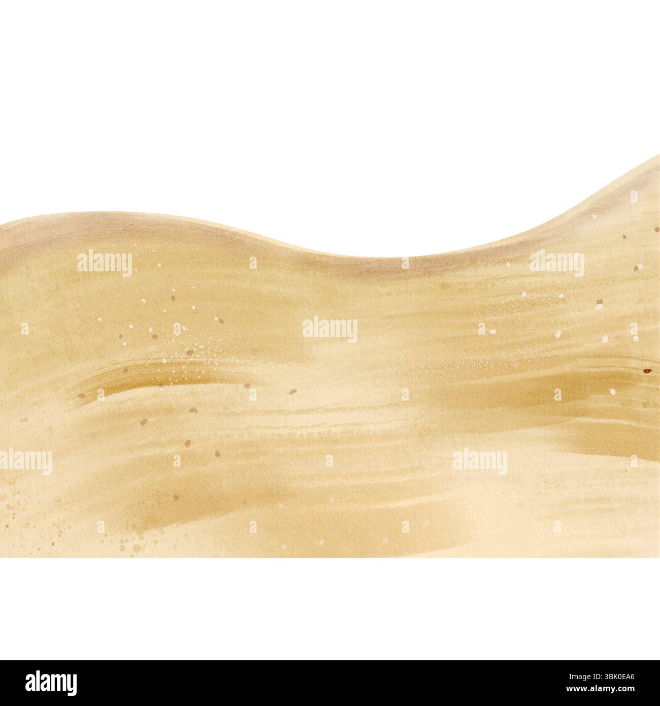 Watercolor illustration of soft golden sand texture. Hand-painted beach ...