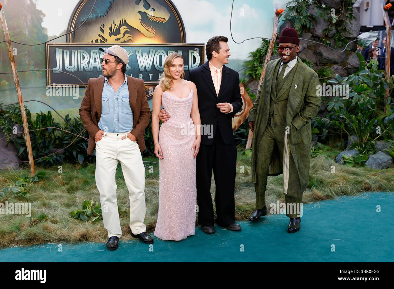 Jonathan Bailey, from left, Scarlett Johansson, Rupert Friend, and ...