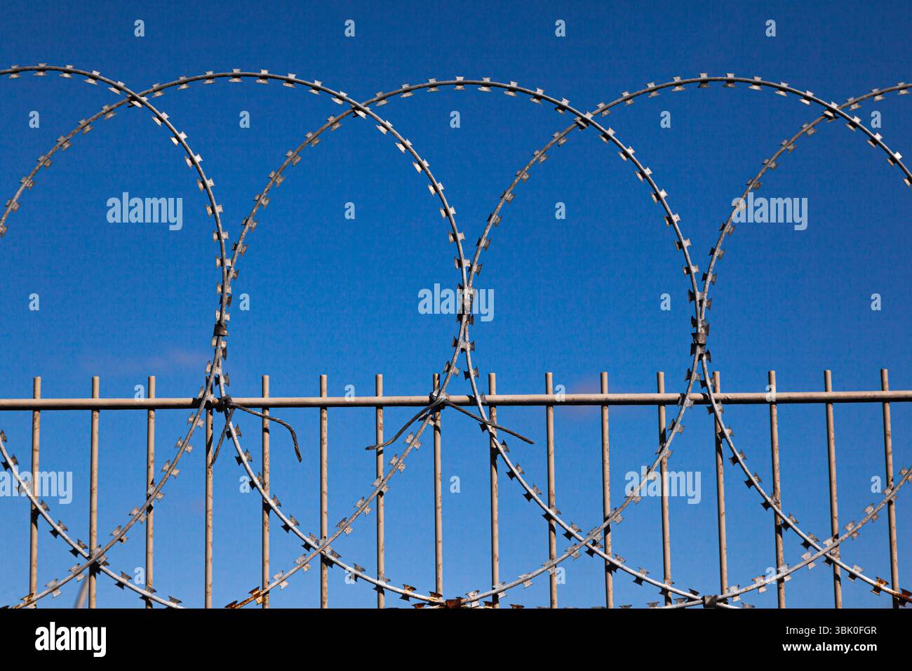 Barrier fence barbed wire hi-res stock photography and images - Alamy