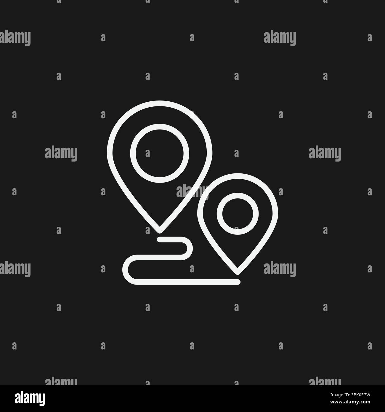 Global logistics outline icon Black and White Stock Photos & Images - Alamy