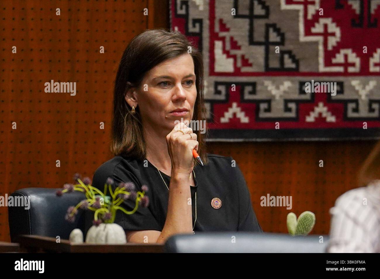 State Rep. Sarah Liguori, D-Phoenix, attends a House session, Wednesday ...
