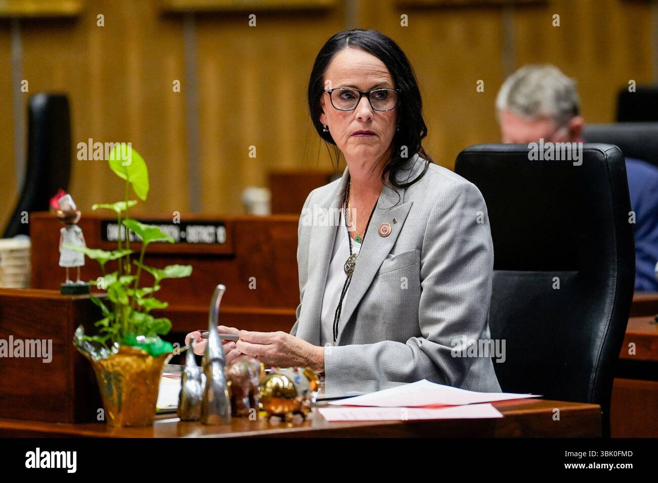 Arizona State Senate Majority Leader Janae Shamp, R-Surprise, attends a ...