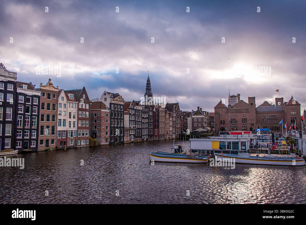 Amsterdam, Netherlands. The city's stunning architecture lines the ...