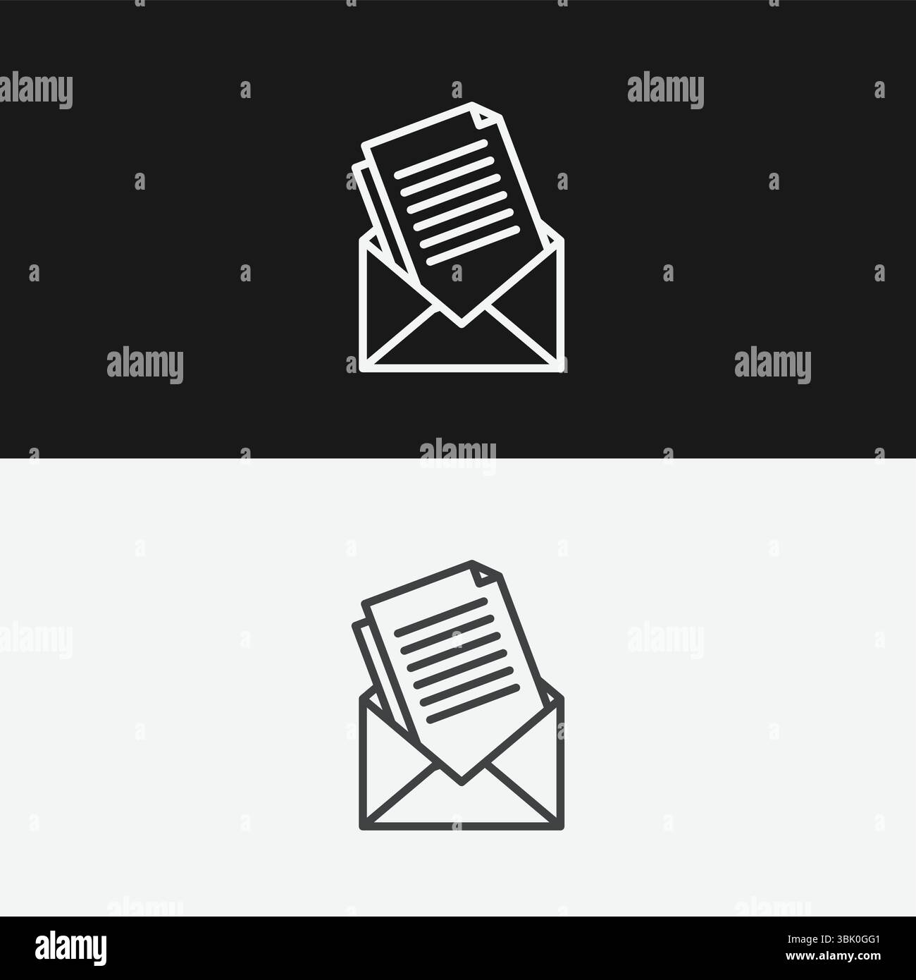 Email concept on paper Black and White Stock Photos & Images - Alamy