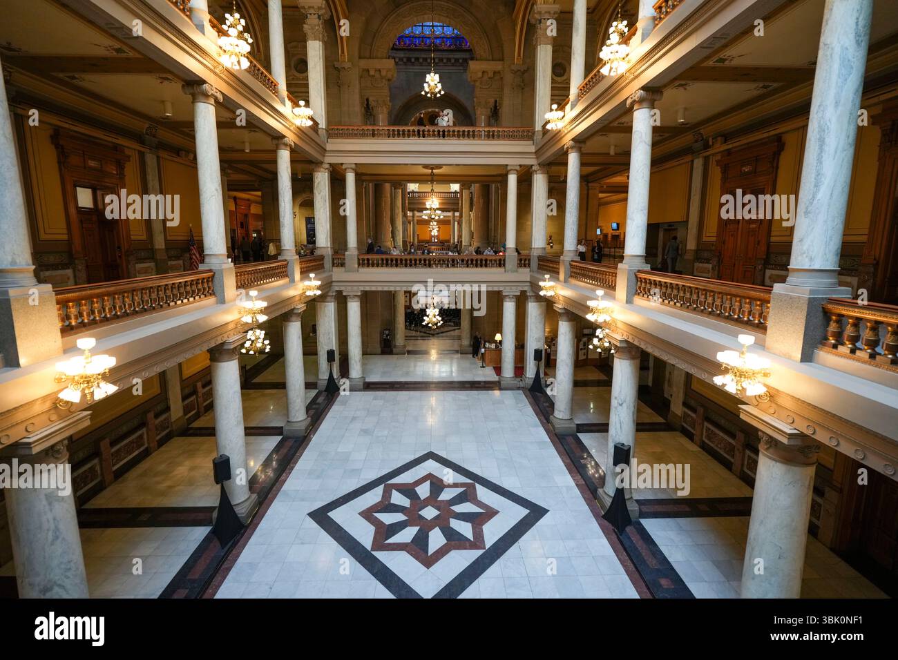 General interior view of the Indiana Statehouse in Indianapolis ...