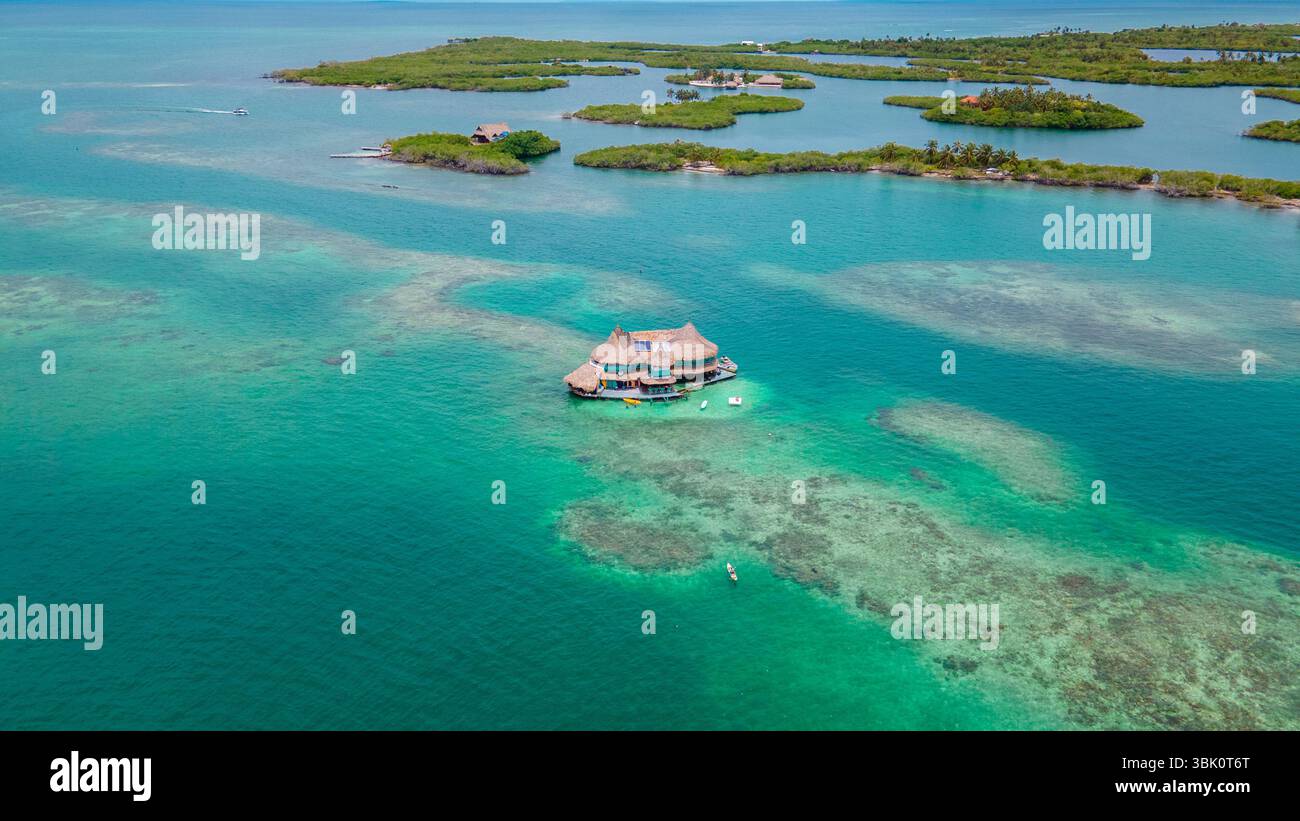 Stunning aerial perspective of the San Bernardo Archipelago featuring ...
