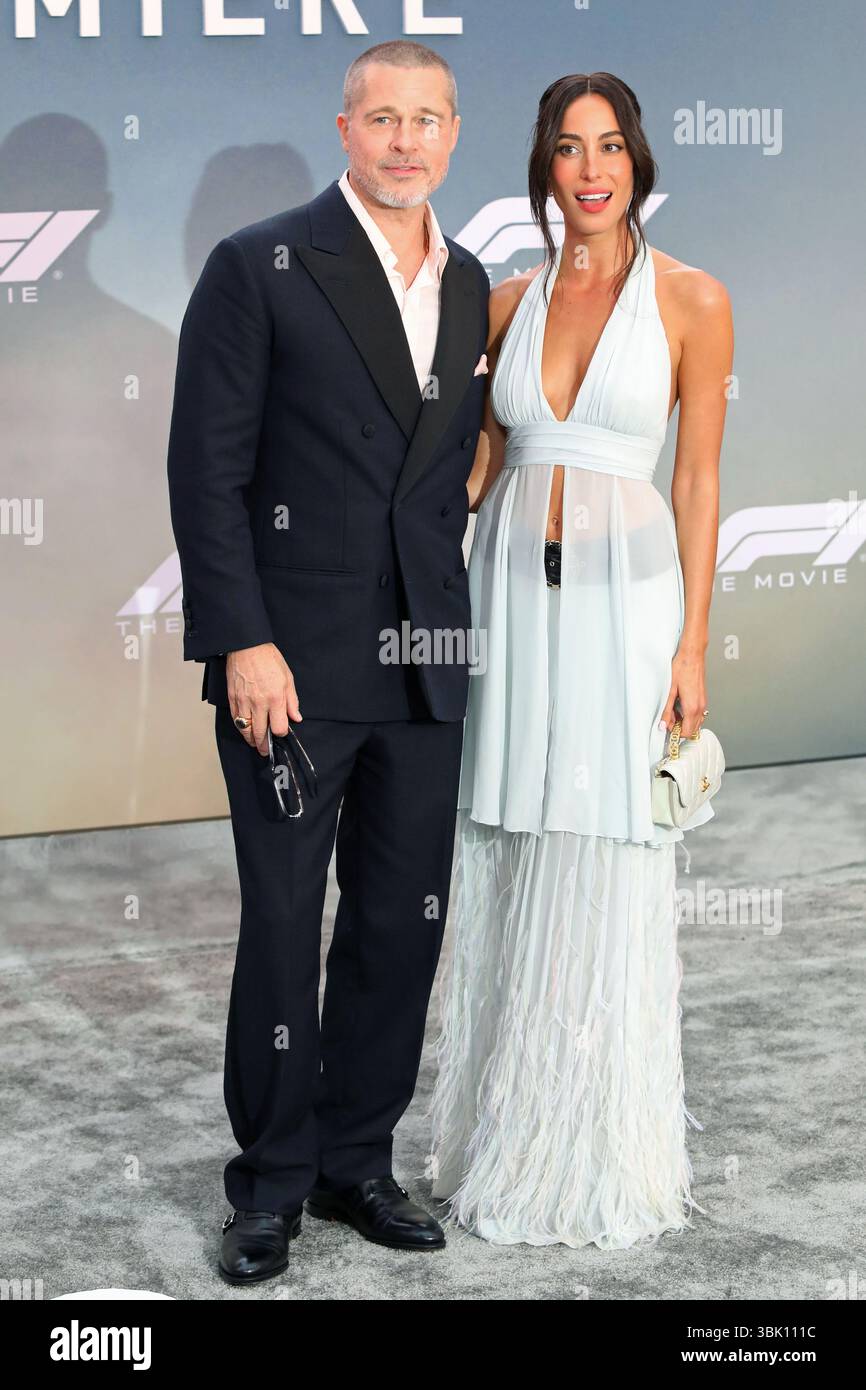 New York, New York, USA. 16 June 2025. Brad Pitt and Ines de Ramon ...