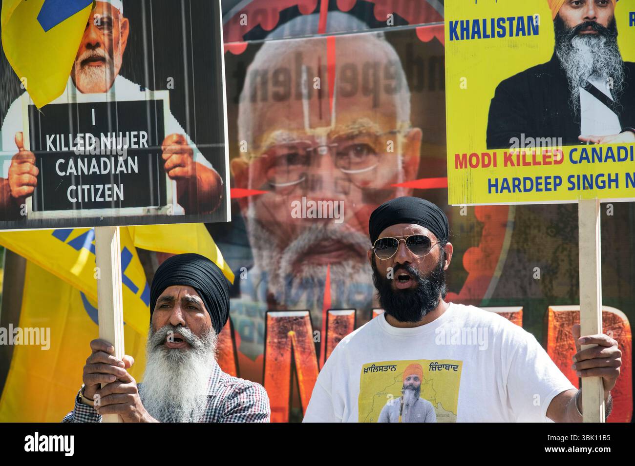 Sikh separatists stage protest against India's Prime Minister Narendra ...