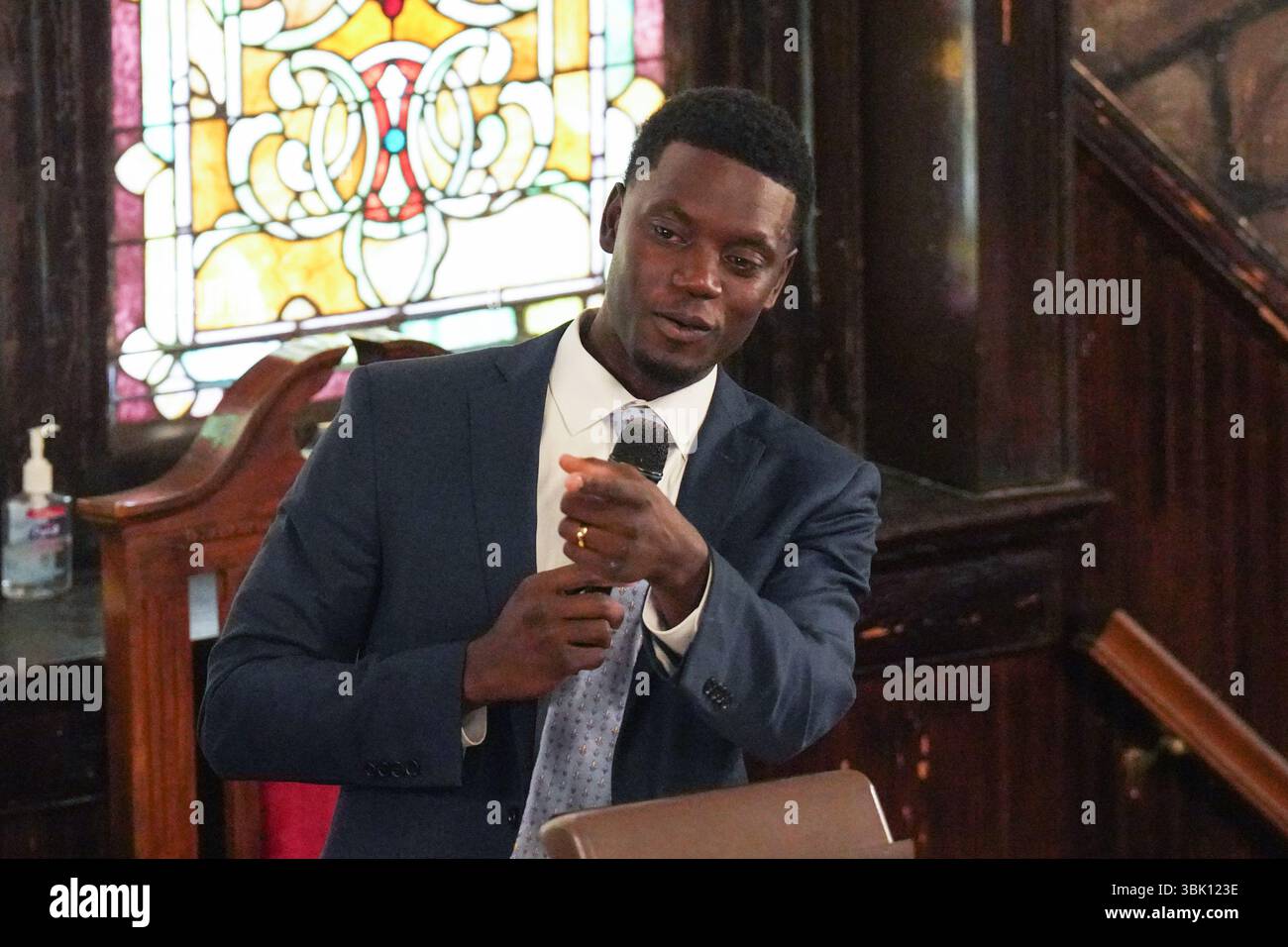 Charleston, United States. 17th June, 2025. Chris Singleton, delivers ...