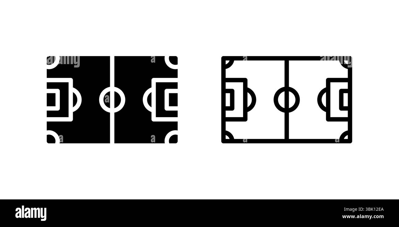 Soccer pitch layout icon set with field lines Stock Vector Image & Art ...