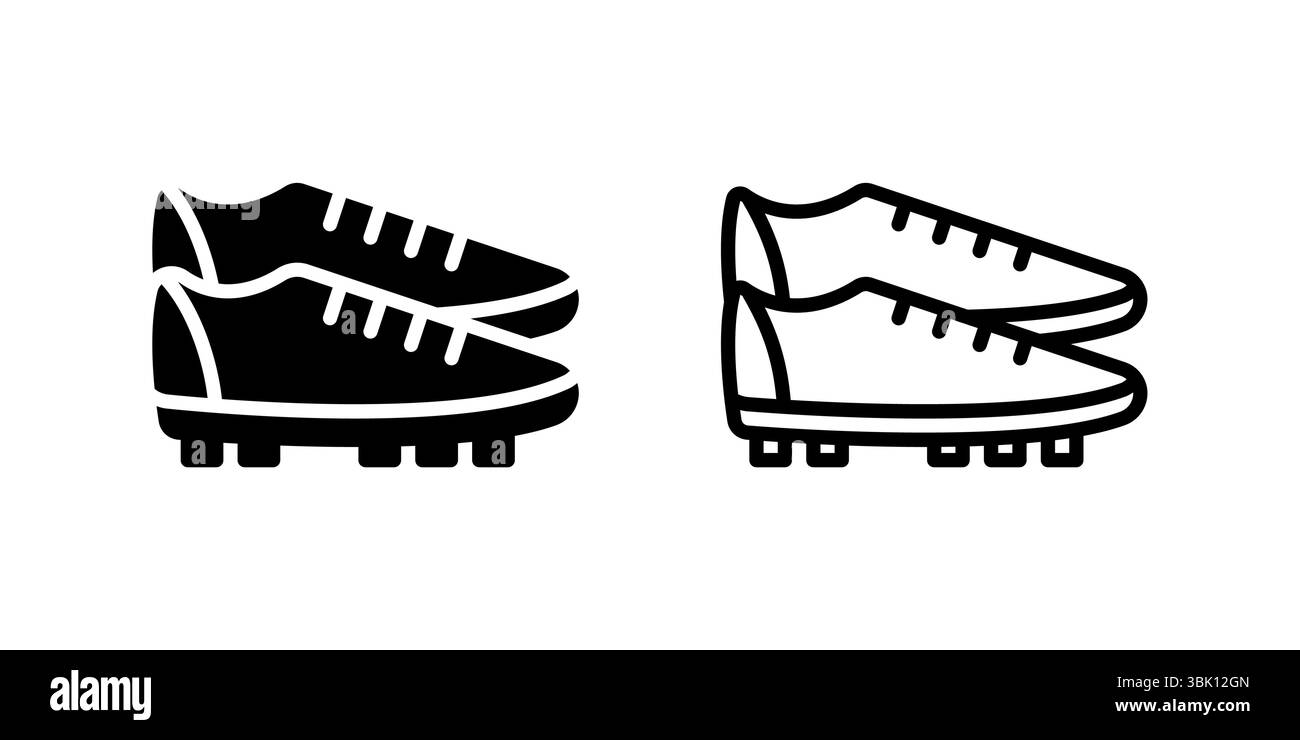 Football cleats icon set for player equipment Stock Vector Image & Art ...