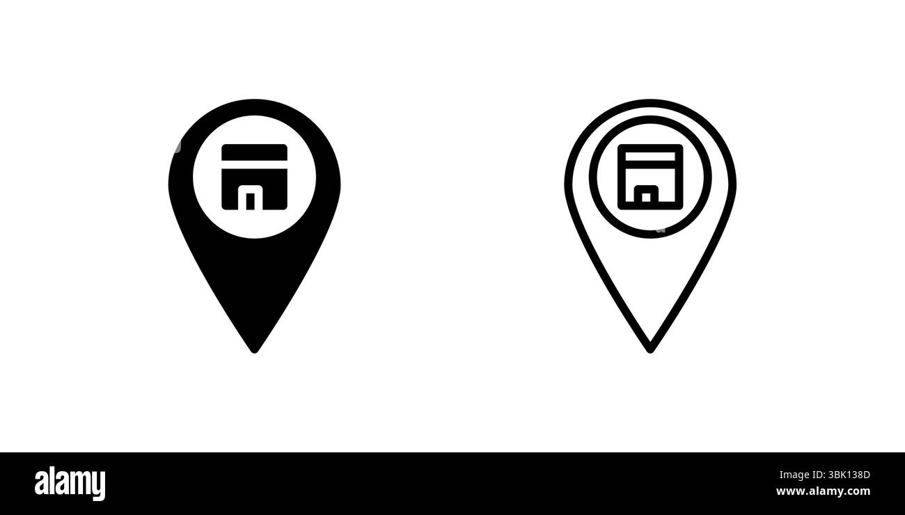 Qibla compass icon indicating direction of Mecca for prayer Stock ...