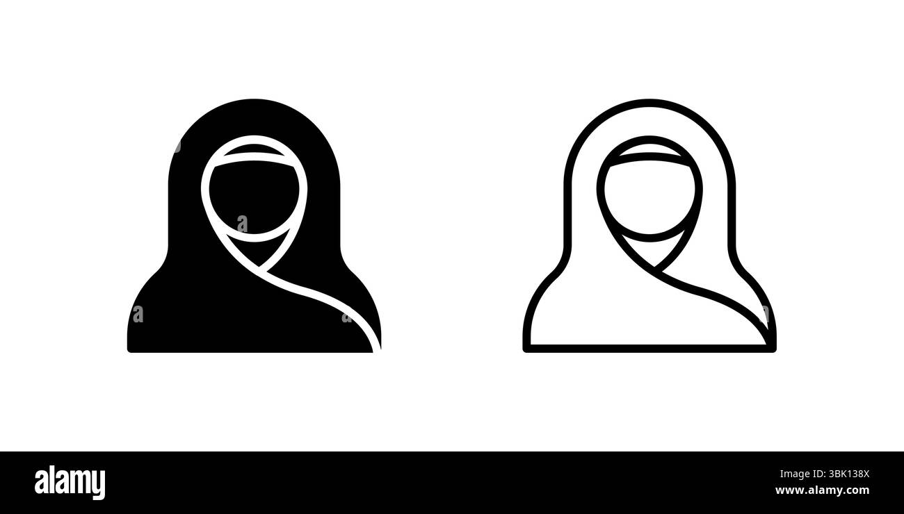 Female wearing hijab islamic Stock Vector Images - Alamy
