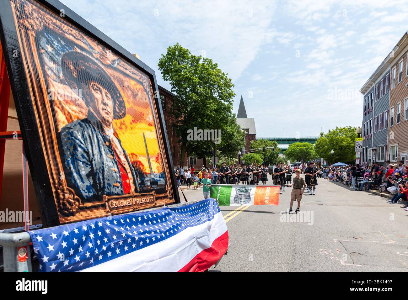 Teamsters Local 25 driving in Charlestown's Bunker Hill Parade ...