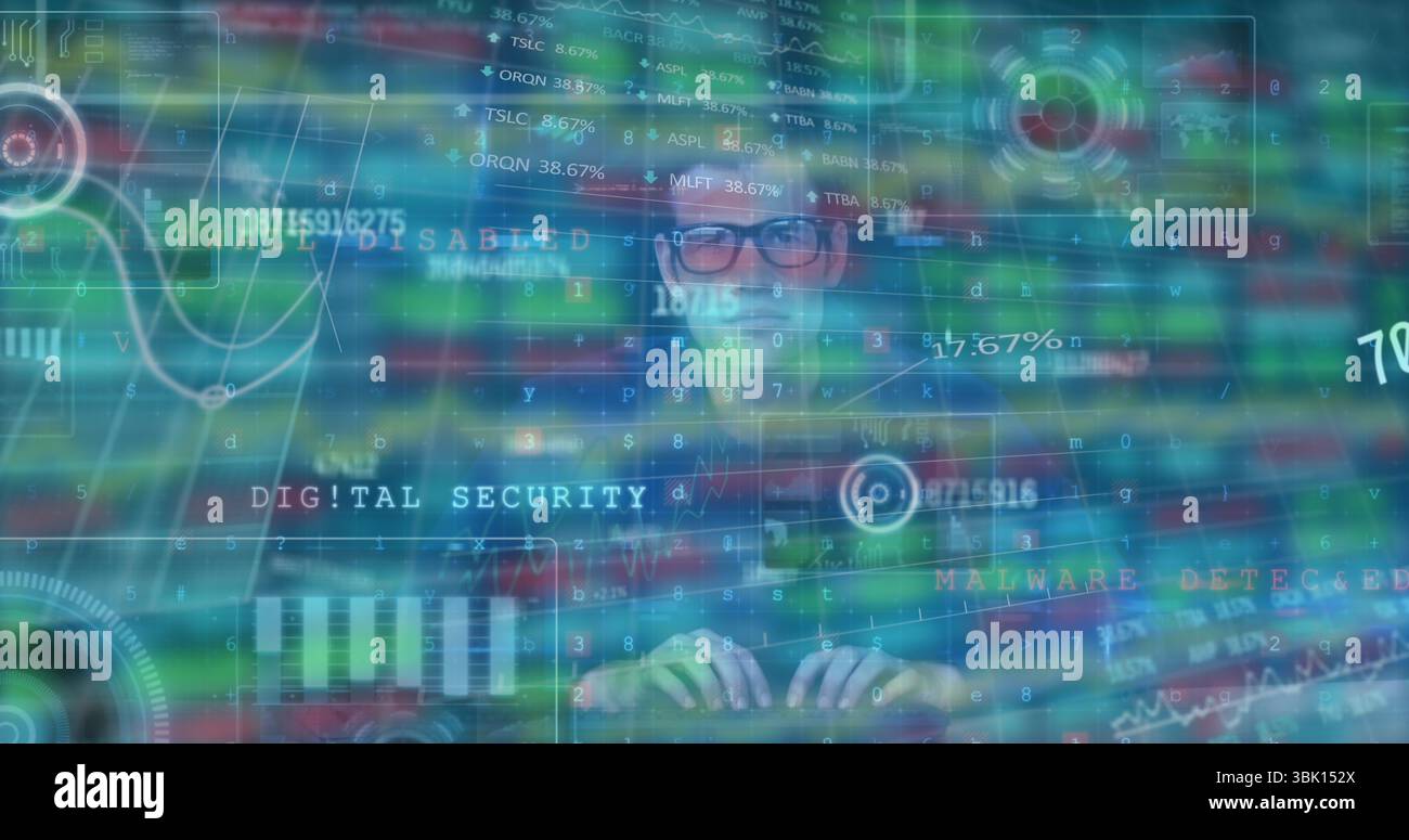 Data analyst monitoring tech interface hi-res stock photography and ...