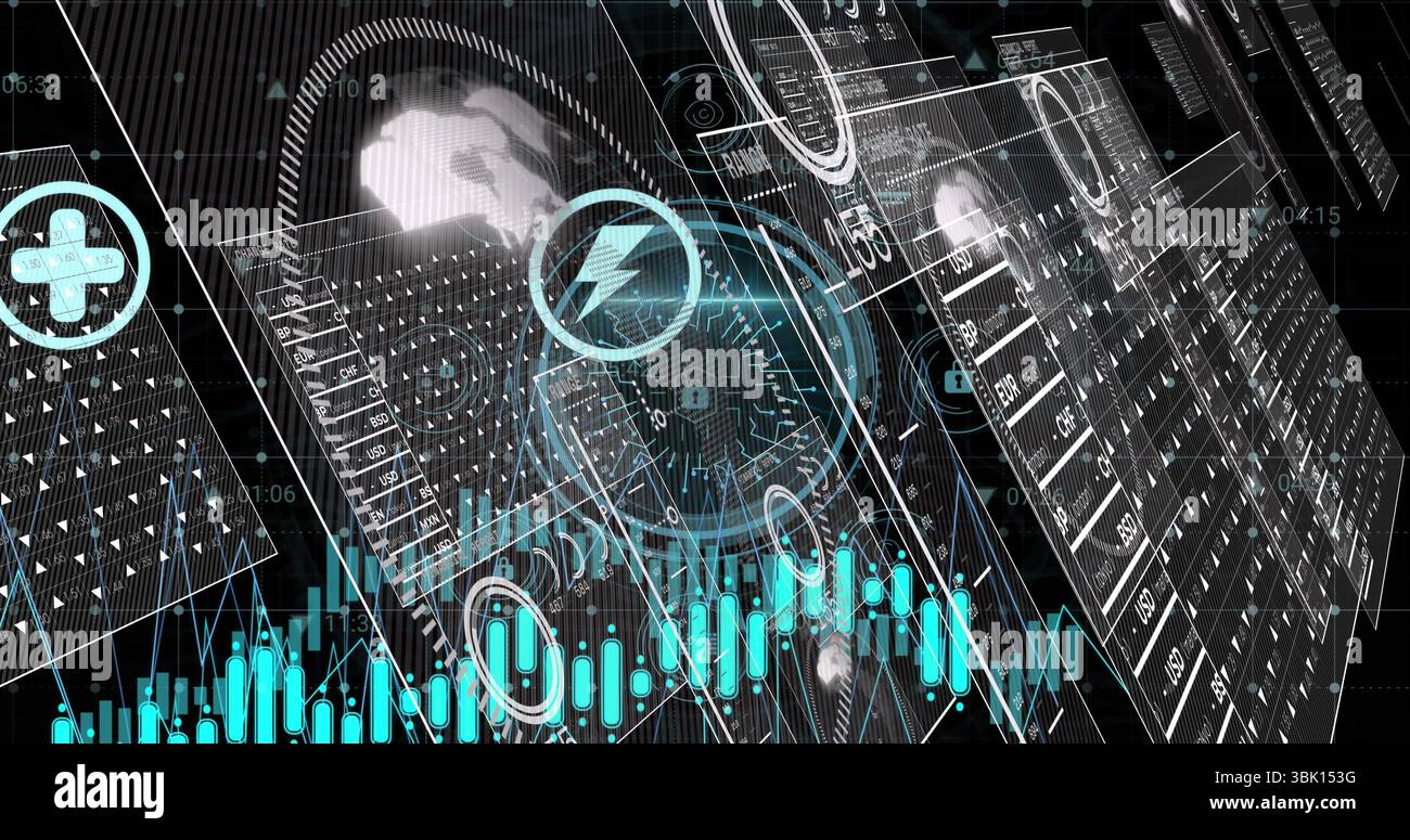 Holographic globe displaying blue hi-res stock photography and images - Alamy