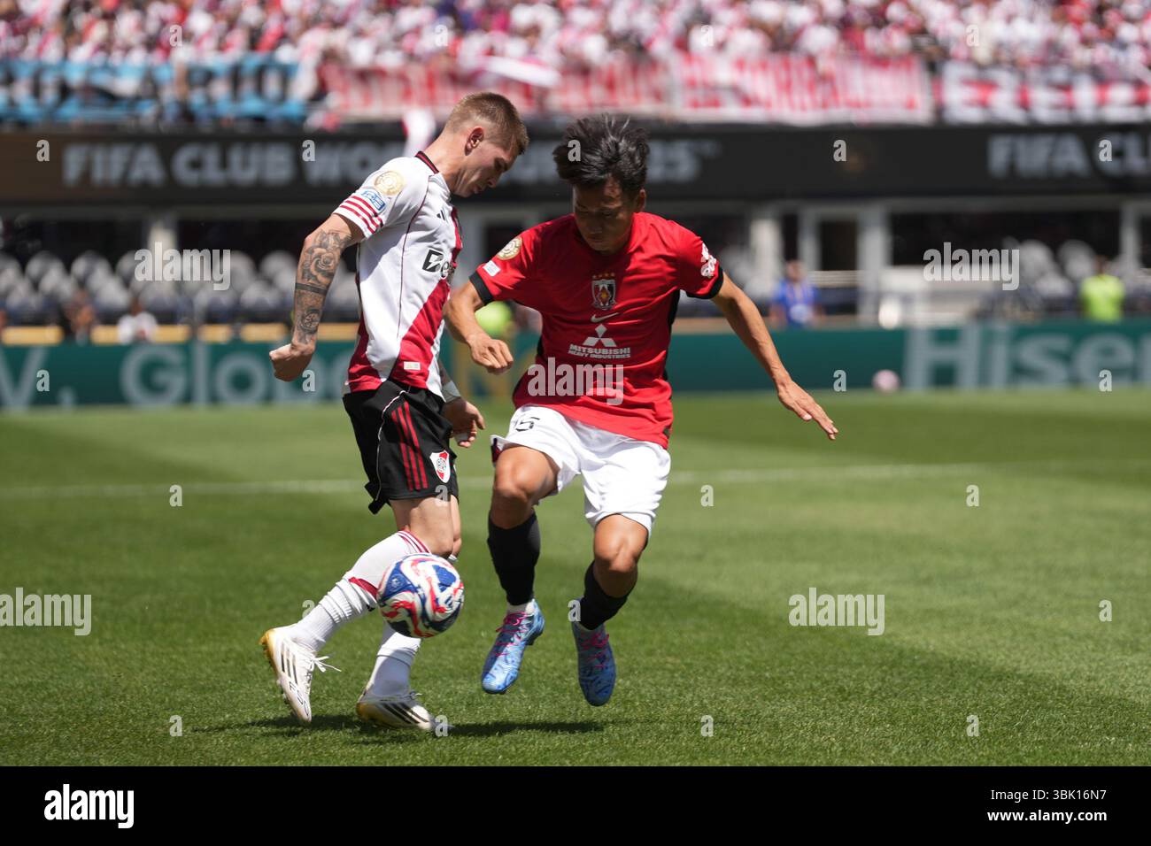 River Plate midfielder Franco Mastantuono (30) and Urawa Red Diamonds midfielder Kaito Yasui (25 ...