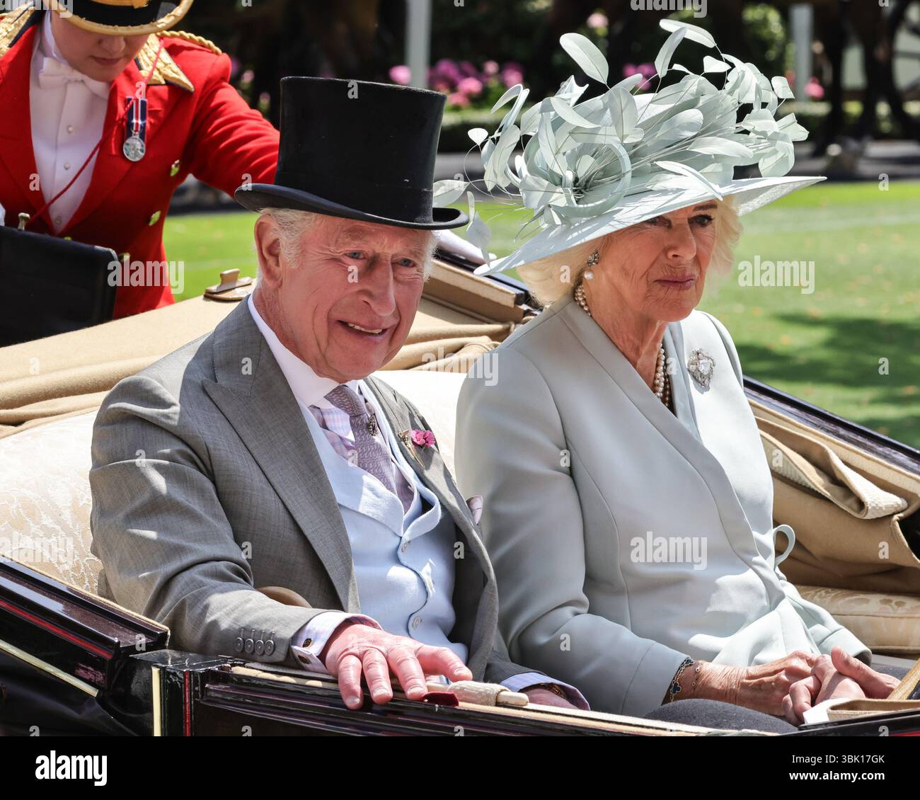Ascot, Berkshire, UK. 17th June, 2025. King Charles and Queen Camilla ...