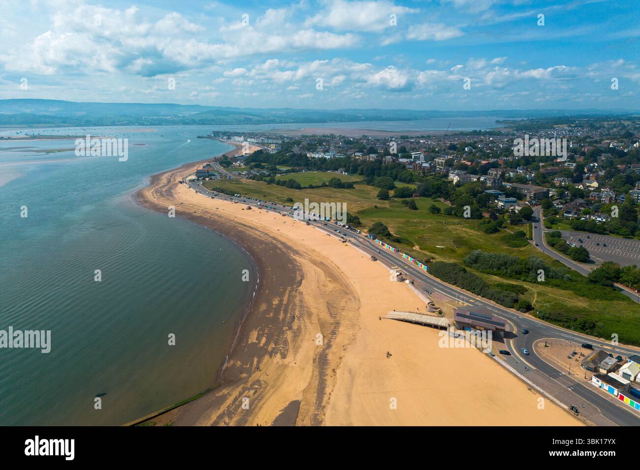 Exmouth, Devon, UK. 17th June 2025. UK Weather. General aerial view of ...
