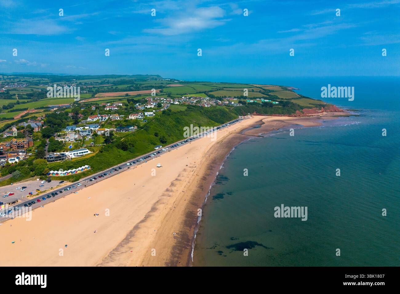 Exmouth, Devon, UK. 17th June 2025. UK Weather. General aerial view of ...
