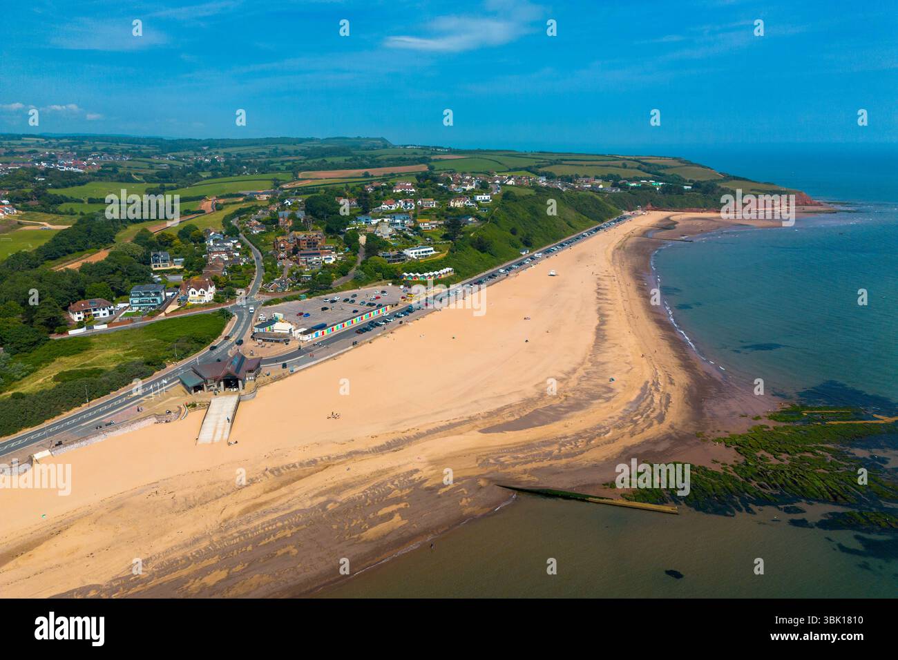 Exmouth, Devon, UK. 17th June 2025. UK Weather. General aerial view of ...