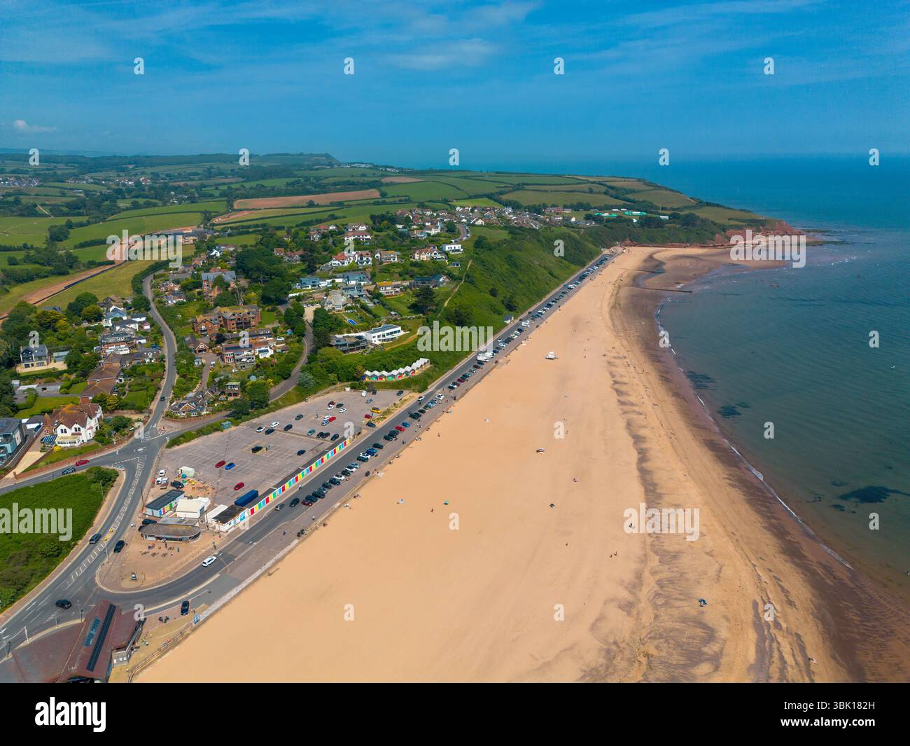 Exmouth, Devon, UK. 17th June 2025. UK Weather. General aerial view of ...