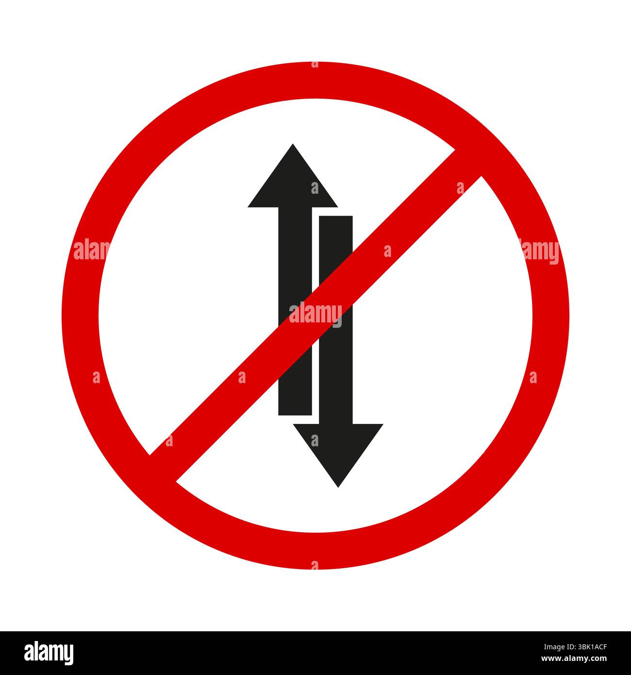 No vertical direction. Up down prohibited. Red circle icon. Vector ...