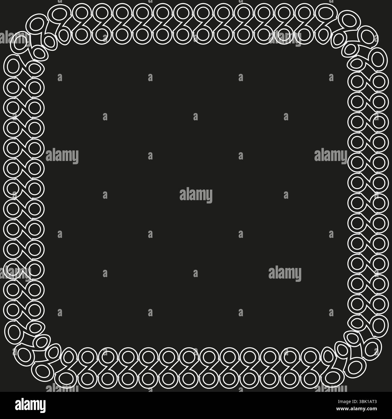 Pixel frame icon. Rounded square shape. Checker grid vector. Black ...