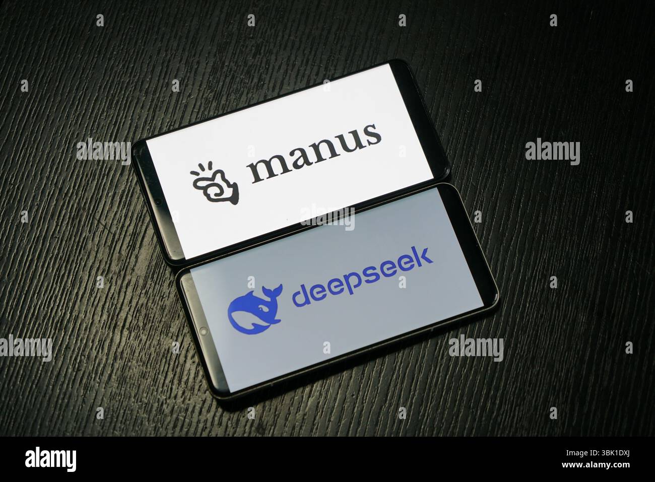 SHANGHAI, CHINA - JUNE 18, 2025 - The logos of Chinese artificial ...