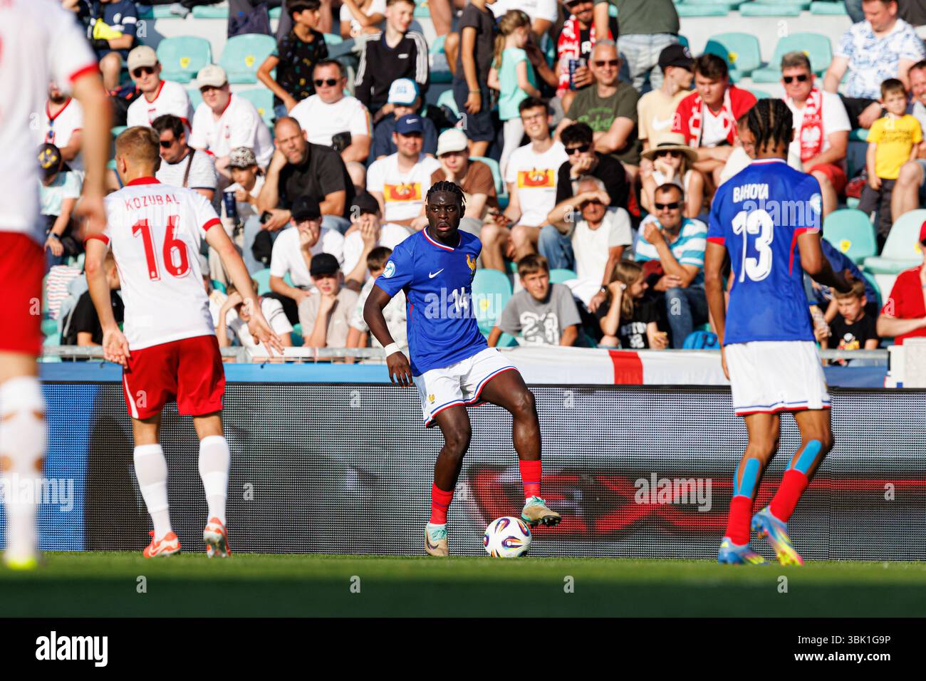 Christian Mawissa seen during UEFA Euro U-21 2025 game between national ...