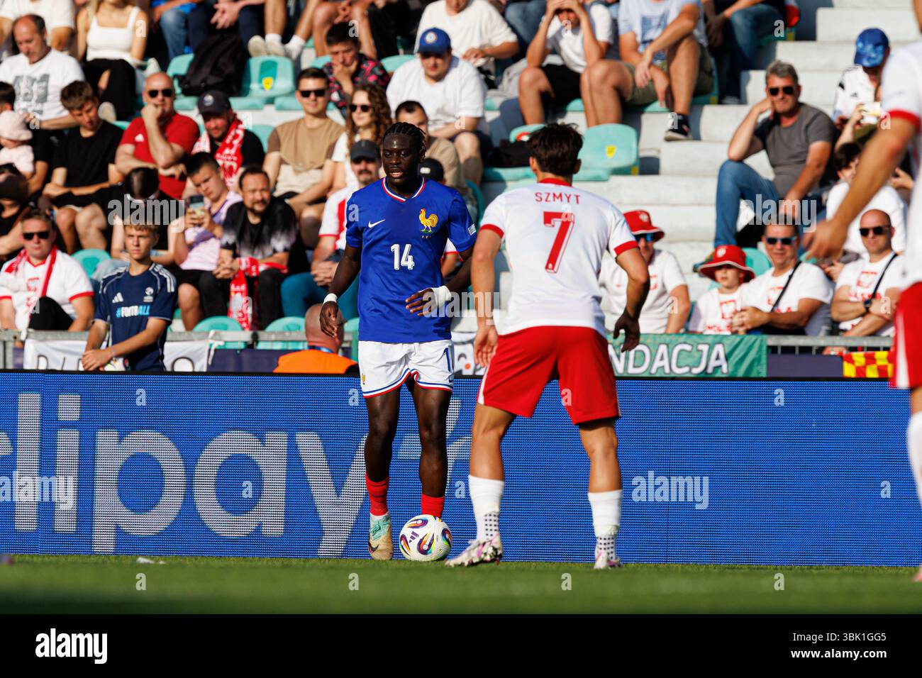 Christian Mawissa seen during UEFA Euro U-21 2025 game between national ...