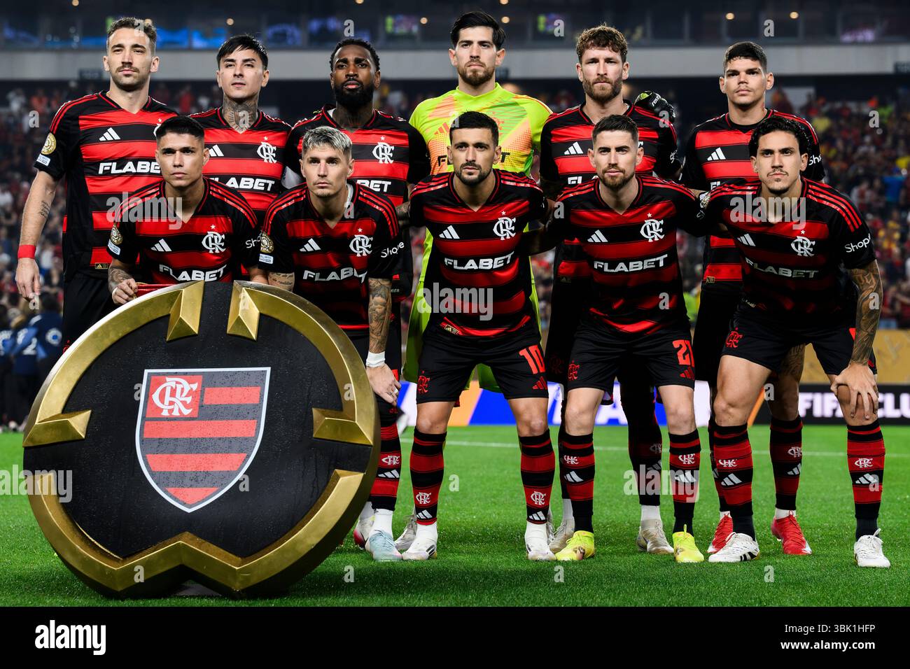 Players of CF Flamengo pose for a team photo prior to the FIFA Club ...